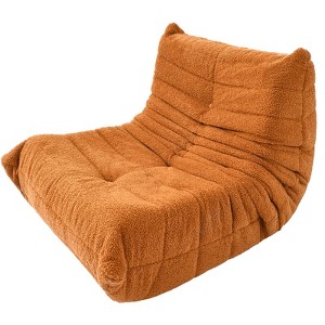 VEVOR Bean Bag Chair, L-Shaped Bean Bag Chair with Soft Armrests and ...