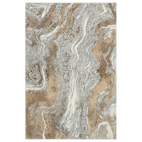 Luxe Weavers Marble Abstract Area Rug, Beige 5x7 : Target
