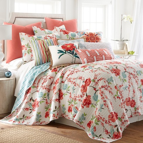 Simone Floral Full/queen Quilt Set - Multicolor - Levtex Home : Target
