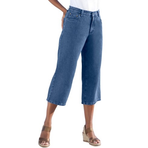 Woman Within Women's Plus Size Perfect 5-pocket Back-elastic Denim ...