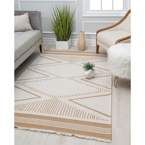 Rugs America Andres Sn30a Gilded Tropics Geometric Vintage Ivory Area ...