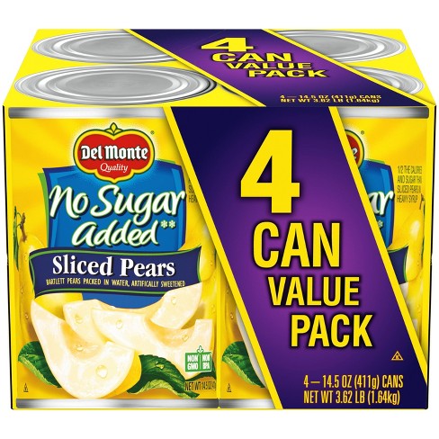 Del Monte Sliced Pears - 58oz / 4pk : Target