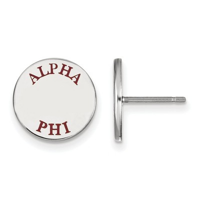 Black Bow Jewelry Sterling Silver Alpha Phi Greek Life Stud Earring ...