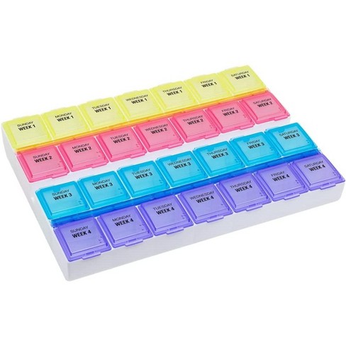 Ezy Dose Monthly (28-day) Pill Organizer, Daily Compartments (large ...