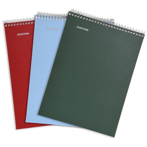 Mintra Top Bound Spiral Notebook (arctic Ice, Chili Oil, Green Olive ...