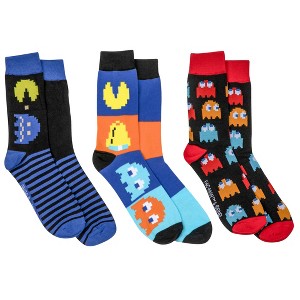 Adult Pac-Man and Ghosts Power Up 3-Pack Crew Socks : Target