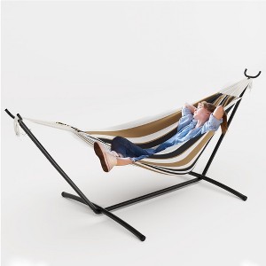 Double Hammock for 2 with Stand, Portable Indoor/Outdoor Hammock Set ...