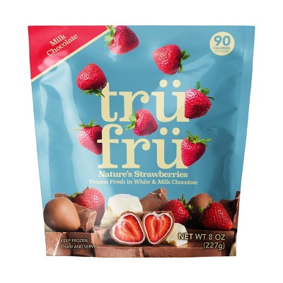 Tru Fru White And Milk Chocolate Frozen Strawberries - 8oz : Target