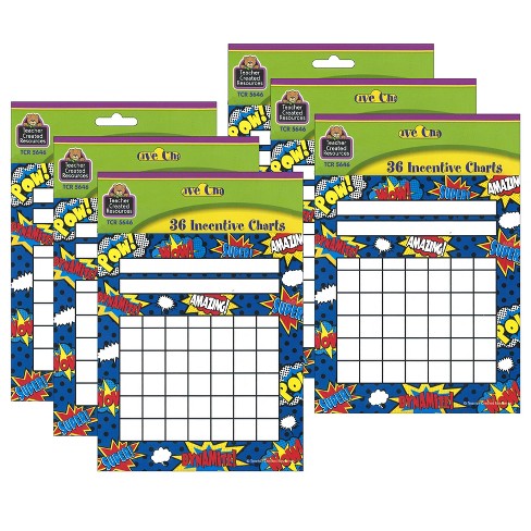 Teacher Created Resources® Superhero Incentive Chart, 36 Per Pack, 6 ...