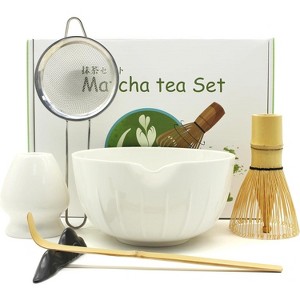 Matcha Whisk Set, 7-Piece Matcha Kit with Ceramic Bowl, Bamboo Whisk ...