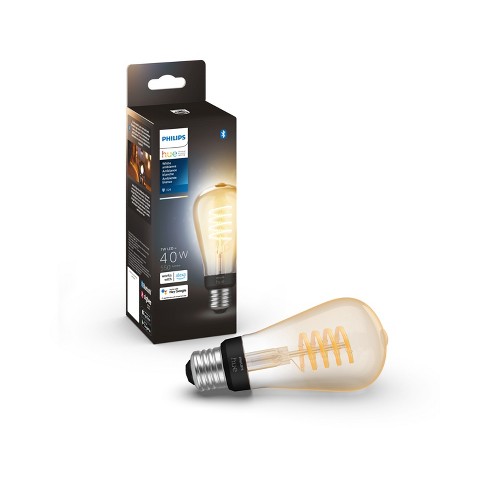 Philips Hue White Ambiance Filament St19 Bluetooth Led Smart Bulb : Target