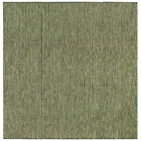 Liora Manne Carmel Texture Stripe Indoor/outdoor Rug Green 7'10" Square ...
