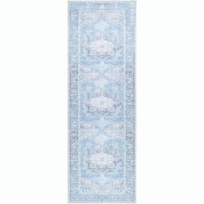Mark & Day Everly 2'11"x7'10" Runner Woven Indoor Area Rugs Blue : Target