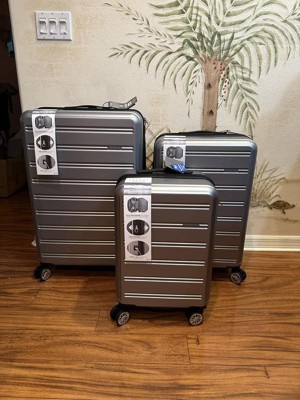 Travel Select Snowcreek Matte 3pc Hardside Spinner Luggage Set With Usb ...