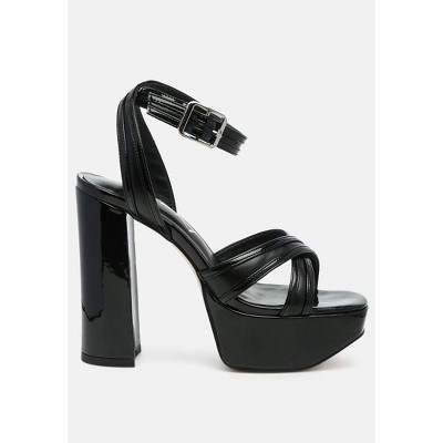 London Rag Womens Nyle Platform Heeled Sandals 5 : Target