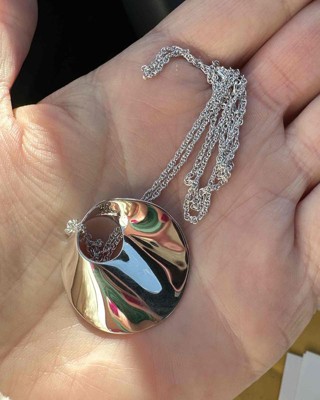 Women's Sterling Silver Twist Medallion Pendant Chain Necklace (18 ...