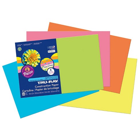 Pacon Tru Ray Hot Color 12" X 18" Construction Paper Assorted Colors 50 ...