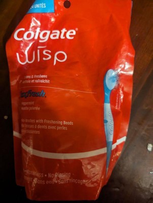 Colgate Optic White Wisp Disposable Mini Toothbrush, Peppermint - Trial ...