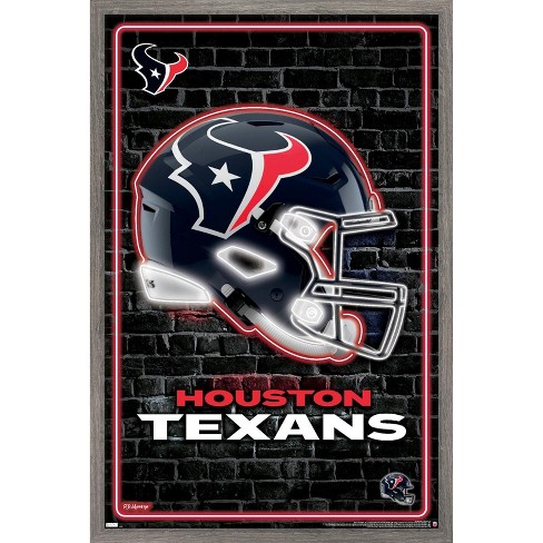 Trends International Nfl Houston Texans - Neon Helmet 24 Framed Wall ...