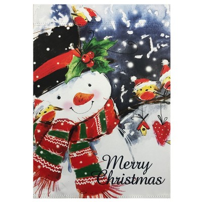 Northlight Snowman And Birds Merry Christmas Outdoor Garden Flag 12.5 ...