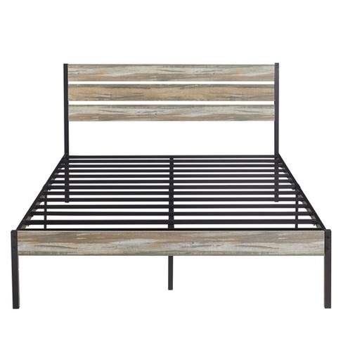 Vecelo Metal Frame Platform Bed,queen Bed Frame, Beige : Target