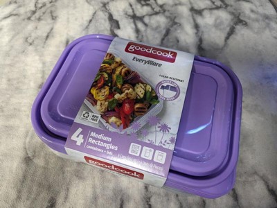 Goodcook Everyware Rectangle 4 Cups Food Storage Container - 3pk : Target