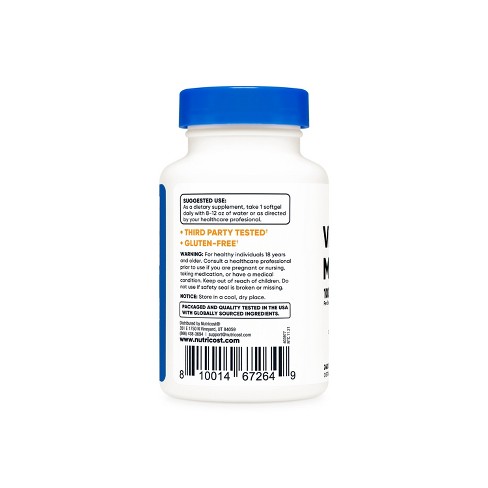 Nutricost Vitamin K2 Mk-7 Softgels(100 Mcg) (240 Softgels) : Target
