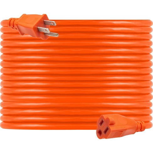 Ge 1-outlet Grounded Extension Cord Outdoor 16awg 80' Orange : Target
