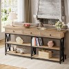 Tribesigns 70.9" Extra Long Entryway Table With 3 Drawers, Brown : Target