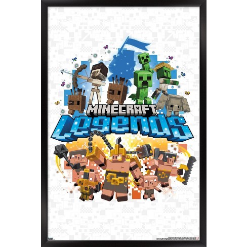 Trends International Minecraft: Legends - White Framed Wall Poster ...