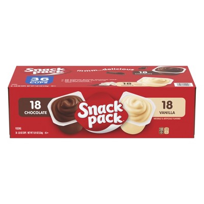 Snack Pack Chocolate And Vanilla Pudding - 39oz/12ct : Target