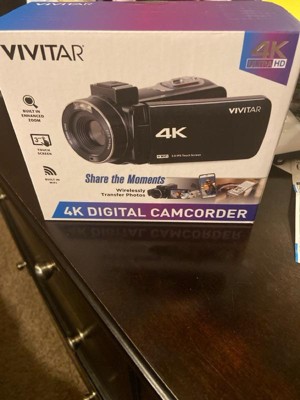 Vivitar 4k Wi-fi Video Hd Camcorder With 18x Digital Zoom And 3” Ips ...