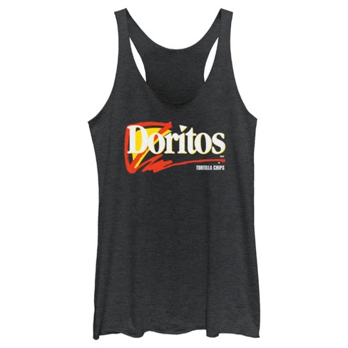 Women's Doritos 90s Logo Grey Racerback Tank Top - Black Heather ...