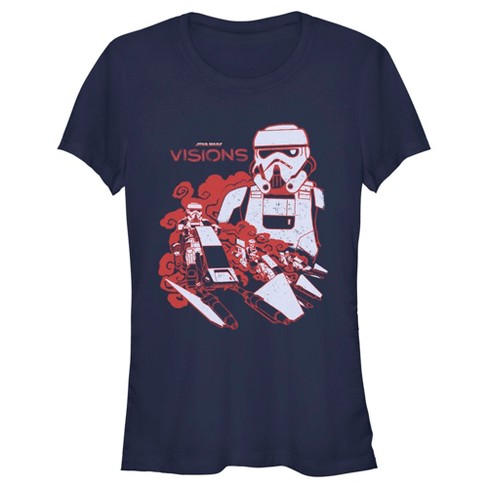 Juniors Womens Star Wars: Visions Stormtroopers In Action T-shirt ...