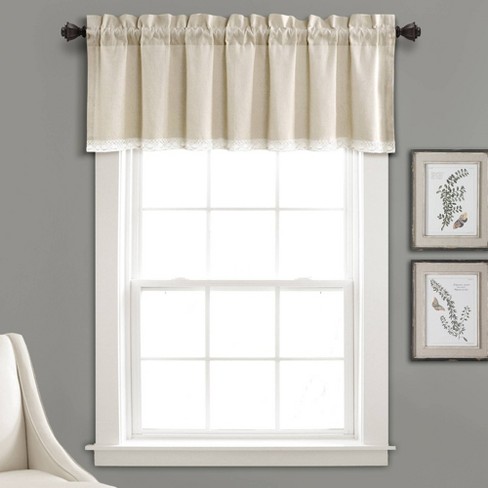 52"x18" Linen Lace Valance - Lush Décor : Target