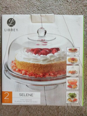 Libbey Selene 6-in-1 Multiuse Glass Server, Punch Bowl, Chip And Dip ...