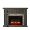 48" Freestanding Electric Fireplace Brown - Festivo: Mdf, Remote, Up To ...