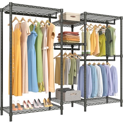 Vipek V5 6 Tiers Wire Garment Rack Portable Closet Wardrobe, Max Load ...