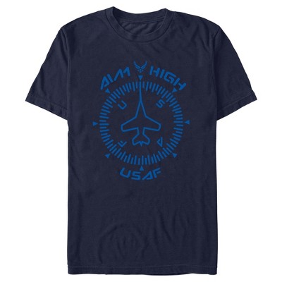 Men's United States Air Force Aim High Radar T-shirt - Navy Blue - 3x ...