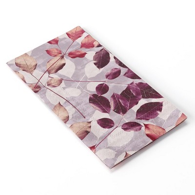 Trendables 100 Count Rectangle Paper Napkin Rose Gold Leaf Print Dinner ...