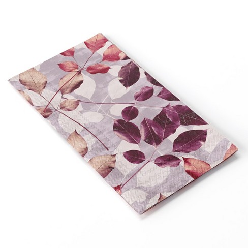 Trendables 100 Count Rectangle Paper Napkin Rose Gold Leaf Print Dinner ...