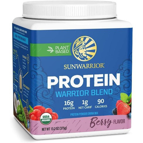 Warrior Blend Protein, Vegan Plant-based Organic Protein Powder, Berry ...
