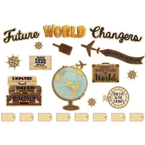 Teacher Created Resources Travel The Map Future World Changers Bulletin ...