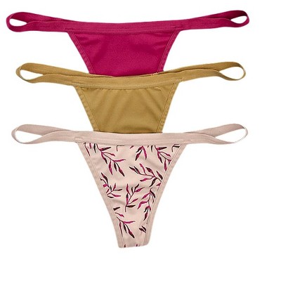 Leonisa 3-pack Invisible G-string Thong Panties - Multicolor M : Target