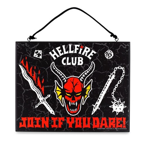 Silver Buffalo Stranger Things Hellfire Club Reversible Hanging Sign ...