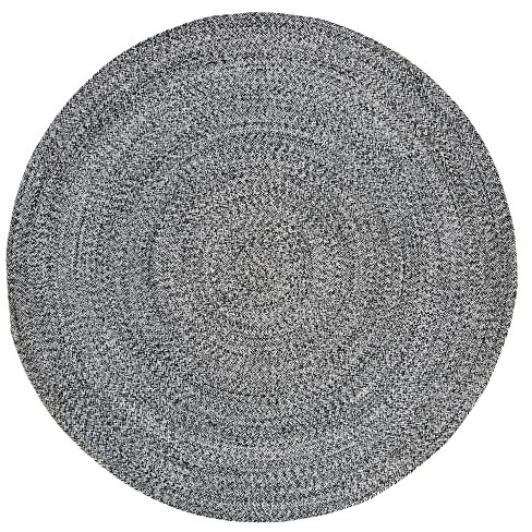 Braided Brd256 Hand Woven Area Rug - Ivory/black - 7' Round - Safavieh ...