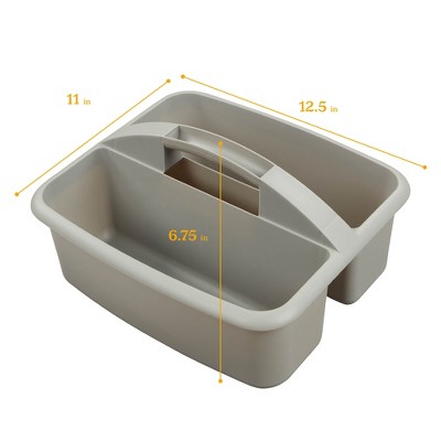 ECR4Kids 2-Compartment Large Plastic Caddy, Multipurpose Organization ...