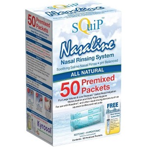 Squip Nasaline Saline Solution Salt Packets for Nasal Rinsing and Sinus ...