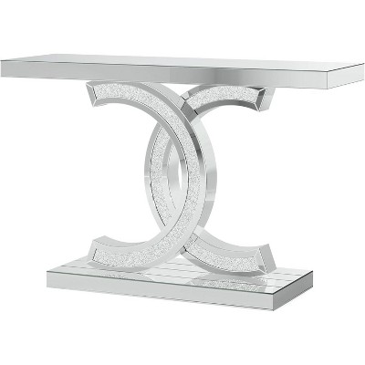 Tribesigns Modern 39-inch Mirrored Console Table With Sparkling Crystal ...