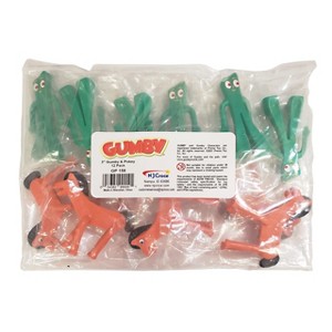 NJ Croce Gumby & Pokey Mini 3-inch Bendable Figures - Pack of 12 : Target